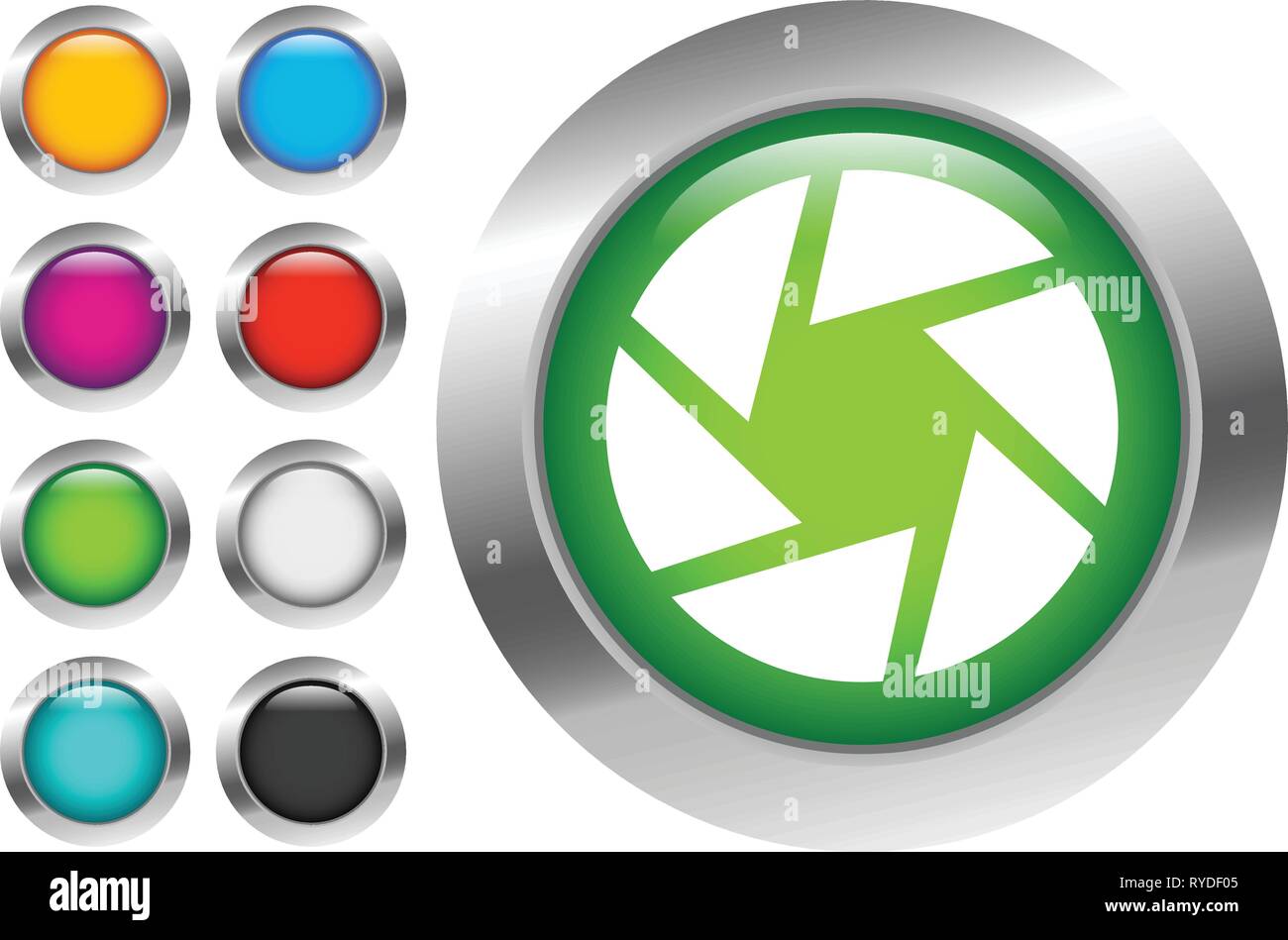 Camera lens icon. Photography, diaphragm concept icon Stock Vector ...