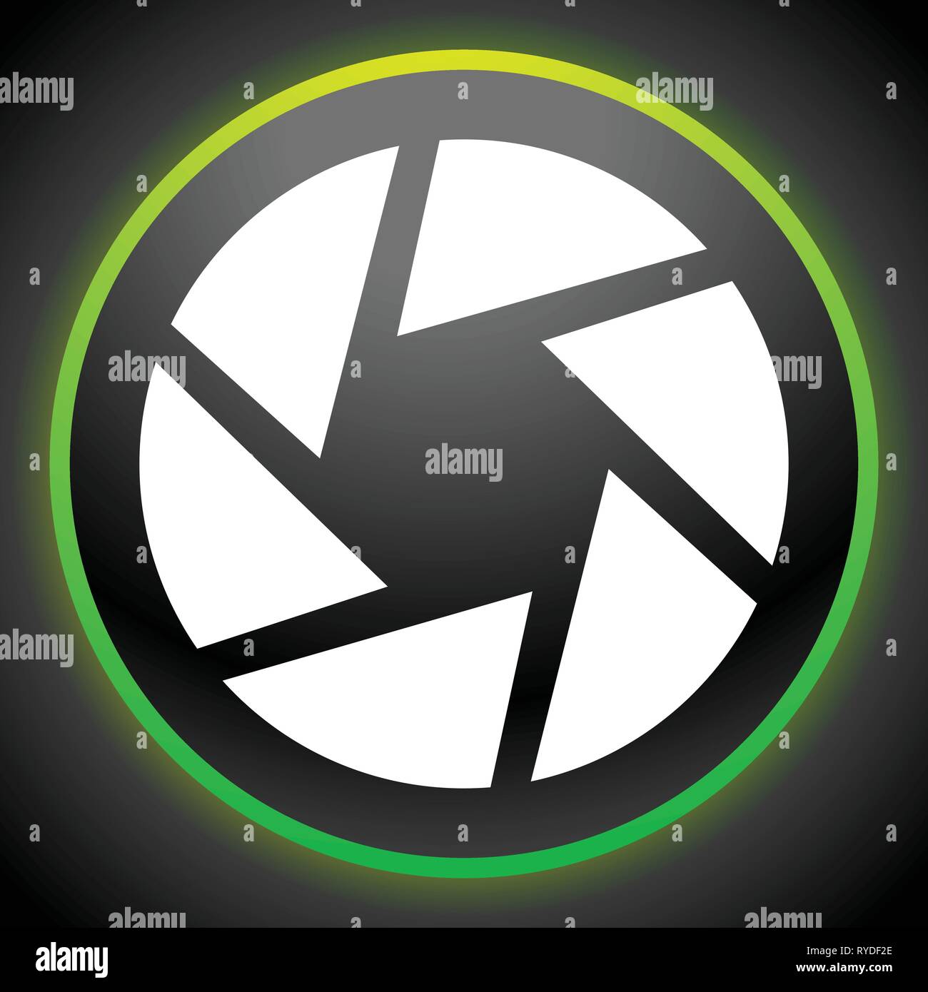 Camera lens icon. Photography, diaphragm concept icon Stock Vector ...