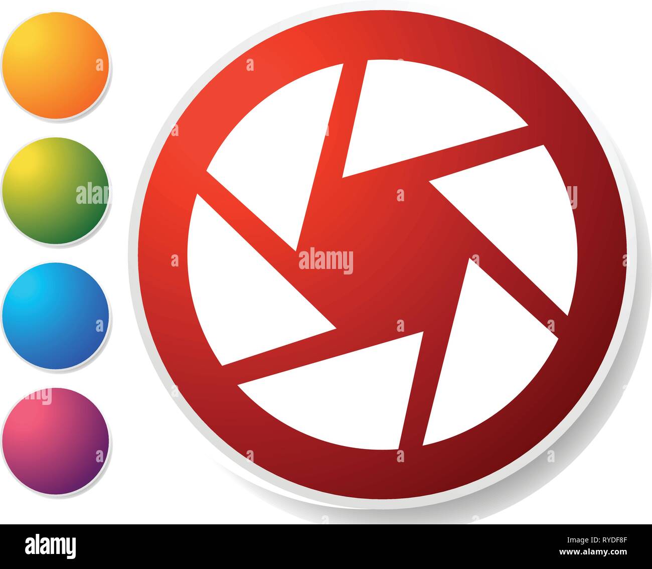 Camera lens icon. Photography, diaphragm concept icon Stock Vector ...