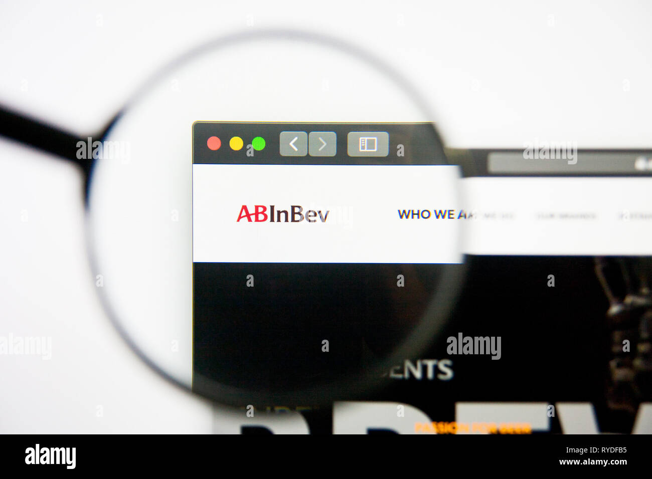 Los Angeles, California, USA - 28 February 2019: Anheuser-Busch InBev ...