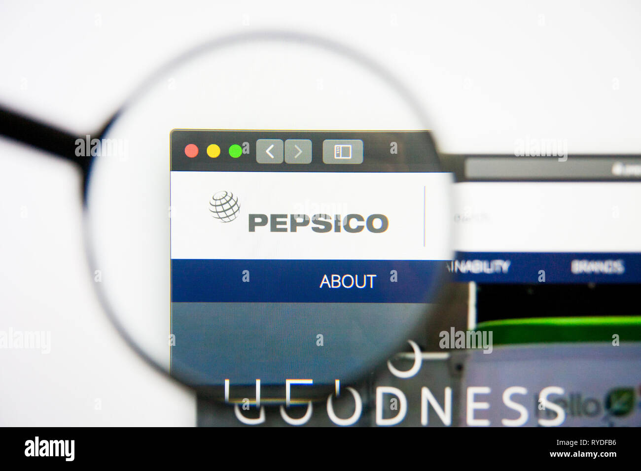 Los Angeles, California, USA - 28 February 2019: PepsiCo website ...