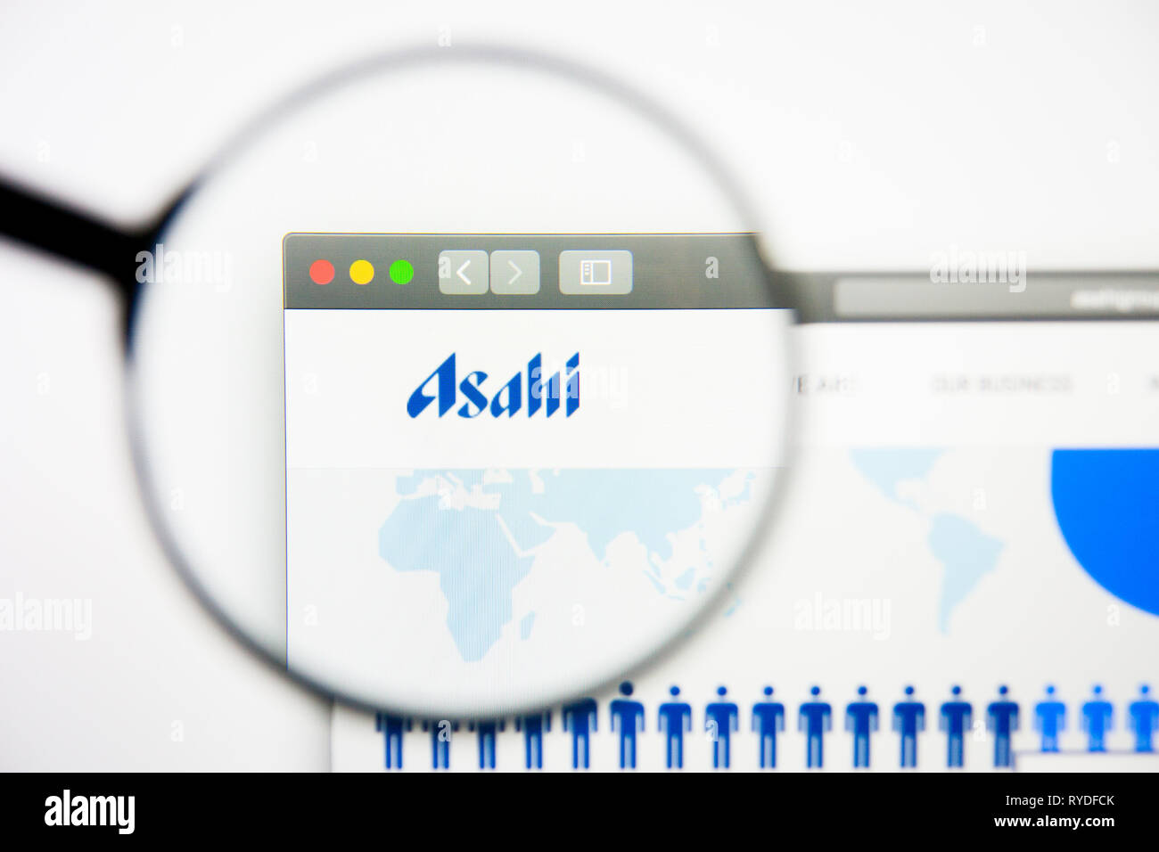 Los Angeles, California, USA - 28 February 2019: Asahi Group Holdings ...