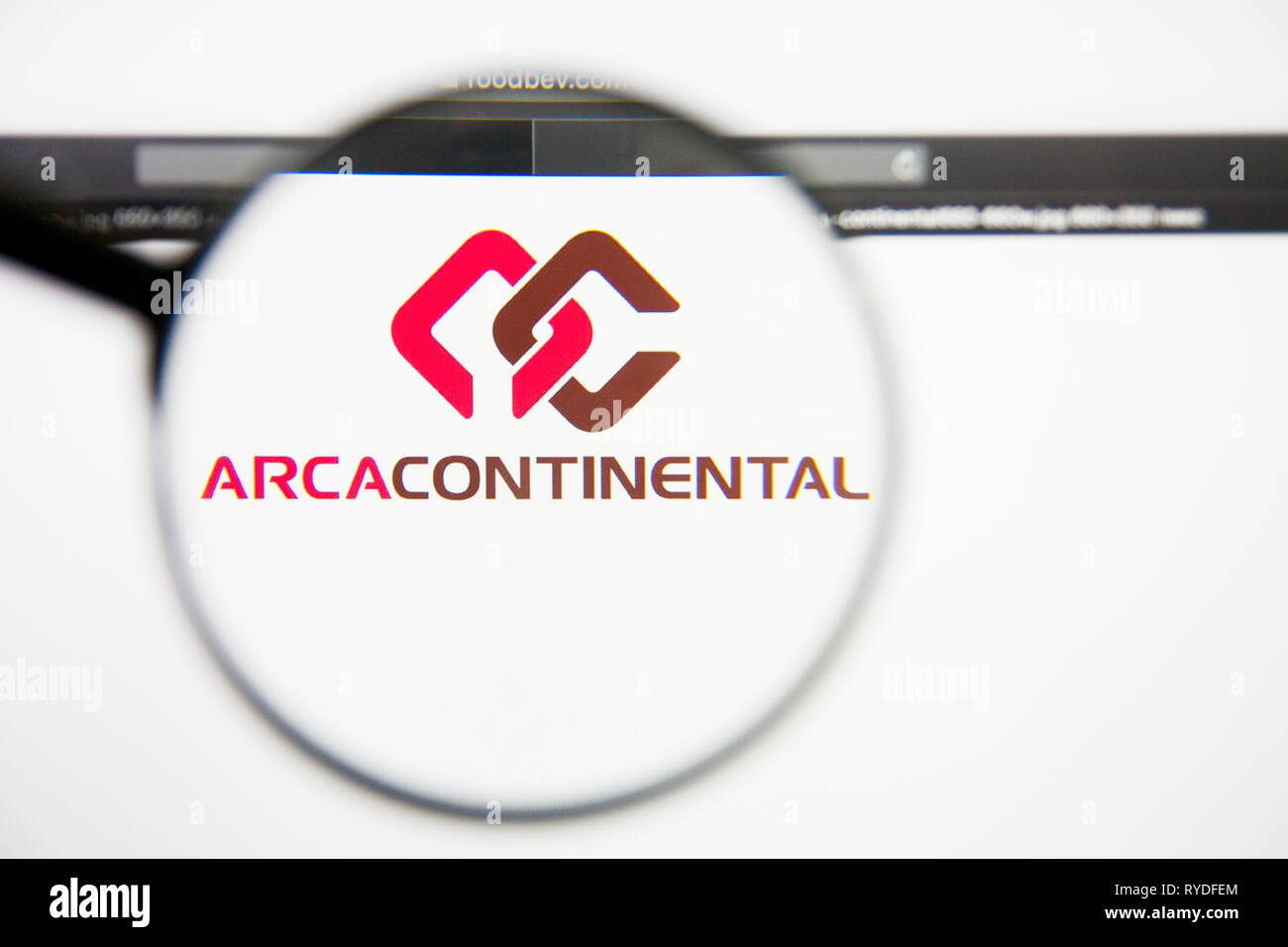 Los Angeles, California, USA - 28 February 2019: Arca Continental ...