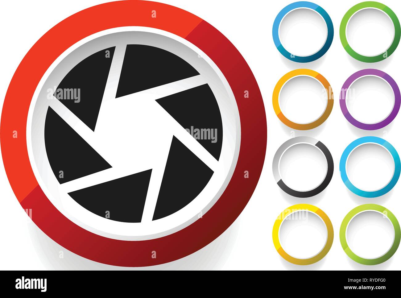 Camera lens icon. Photography, diaphragm concept icon Stock Vector ...