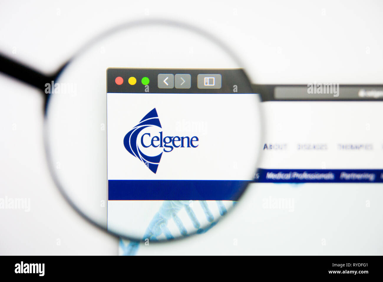Los Angeles, California, USA - 28 February 2019: Celgene website ...