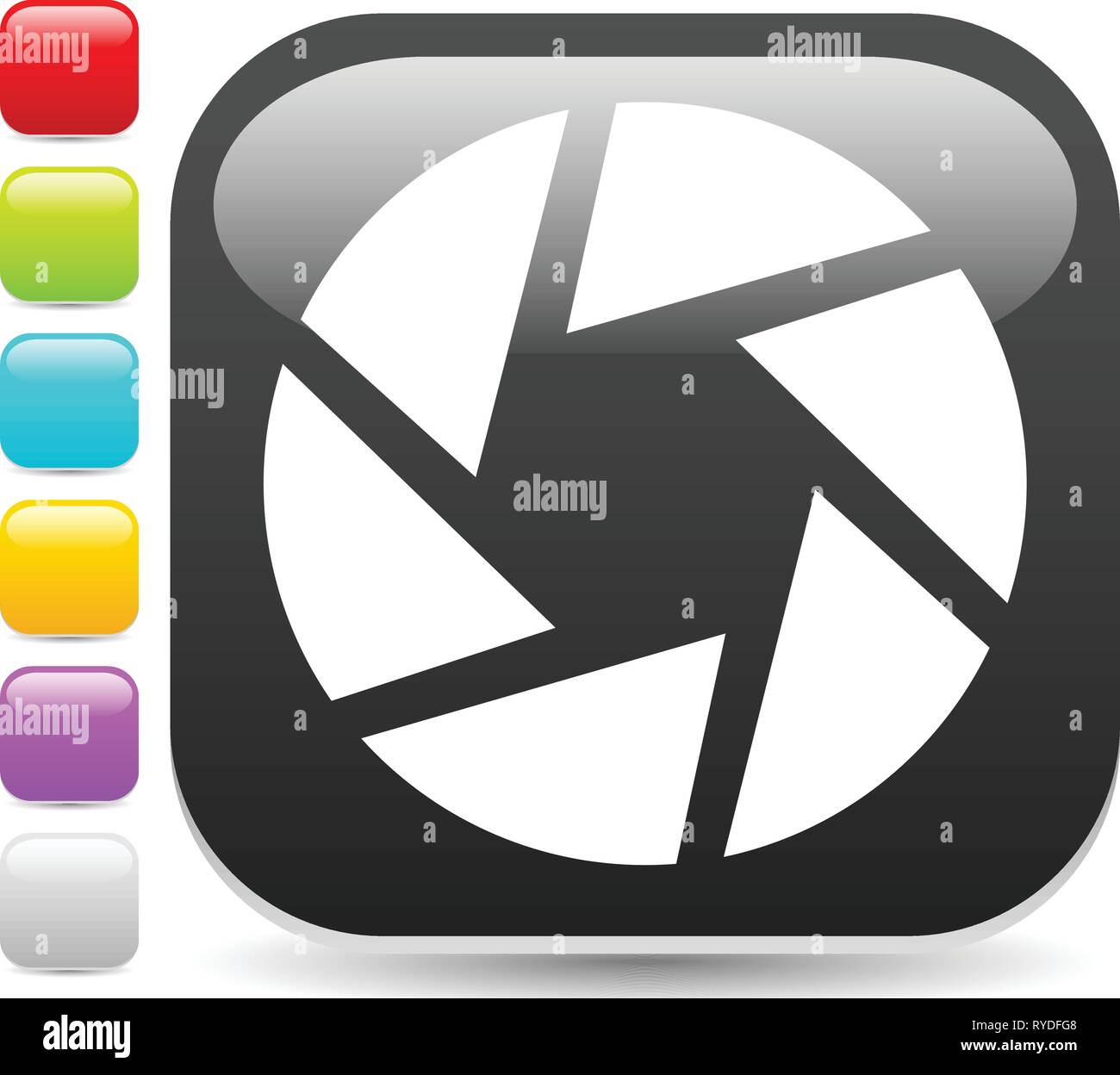 Camera lens icon. Photography, diaphragm concept icon Stock Vector ...