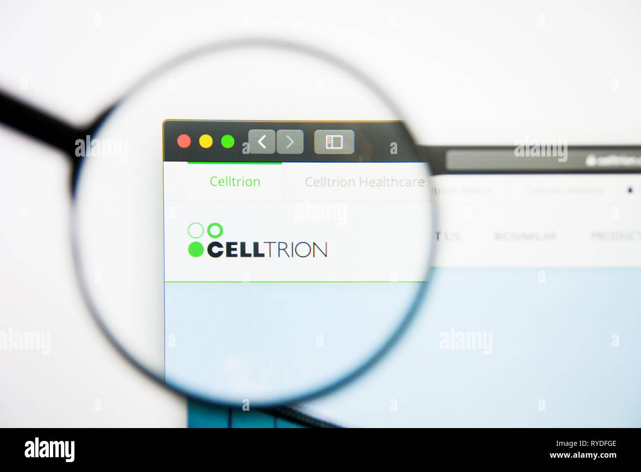 Los Angeles, California, USA - 28 February 2019: Celltrion website ...