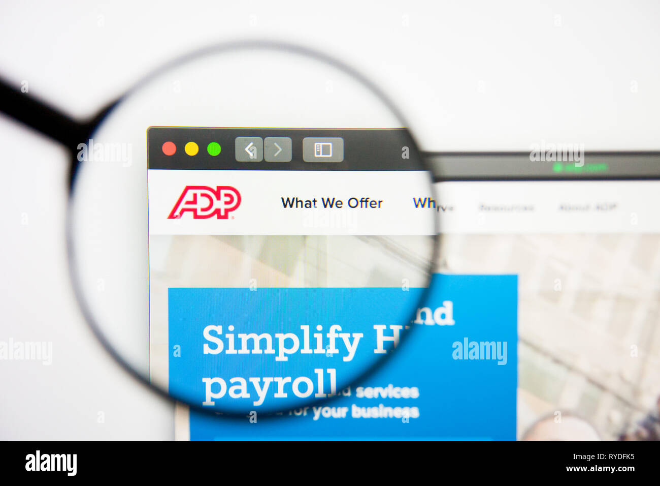 Los Angeles, California, USA - 28 February 2019: Automatic Data ...