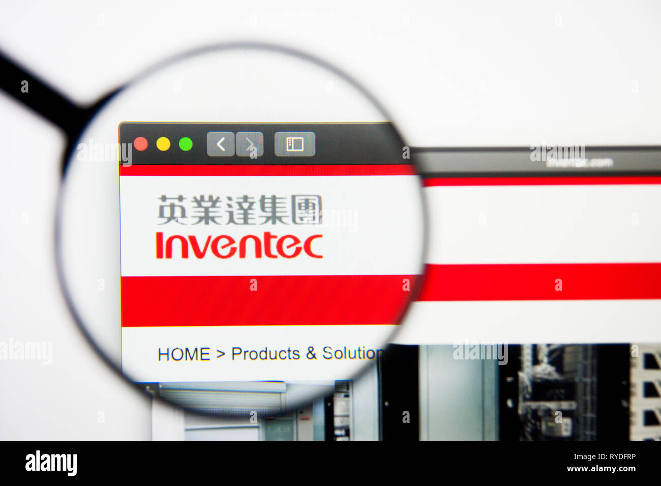 Los Angeles, California, USA - 5 March 2019: Inventec website homepage ...