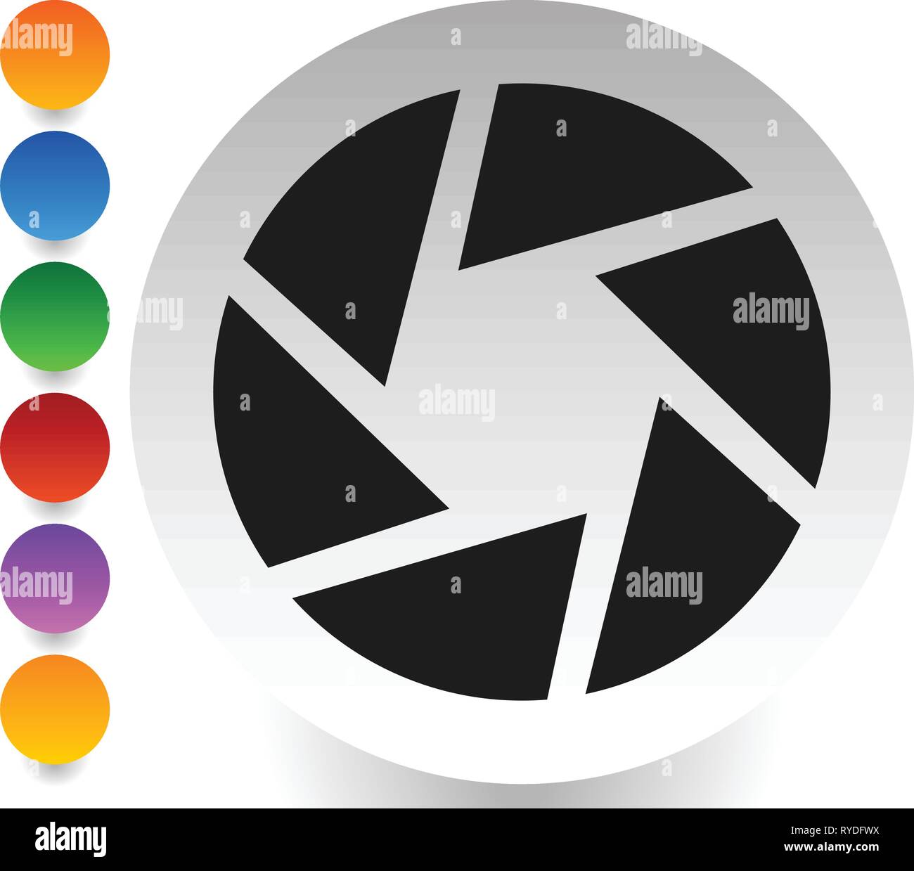 Camera lens icon. Photography, diaphragm concept icon Stock Vector ...