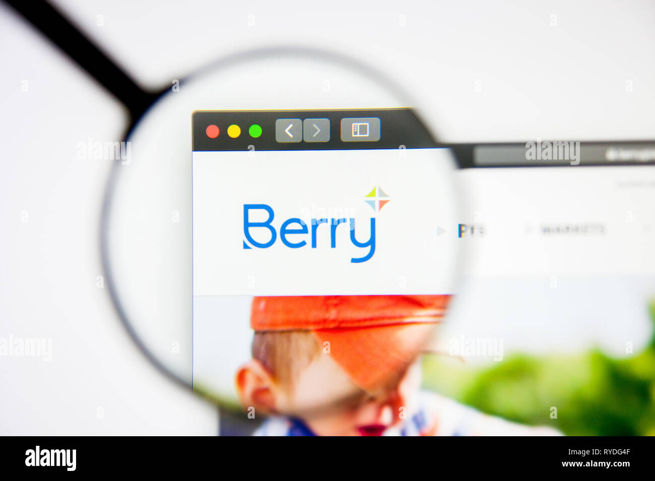 Los Angeles, California, USA - 5 March 2019: Berry Global Group website ...