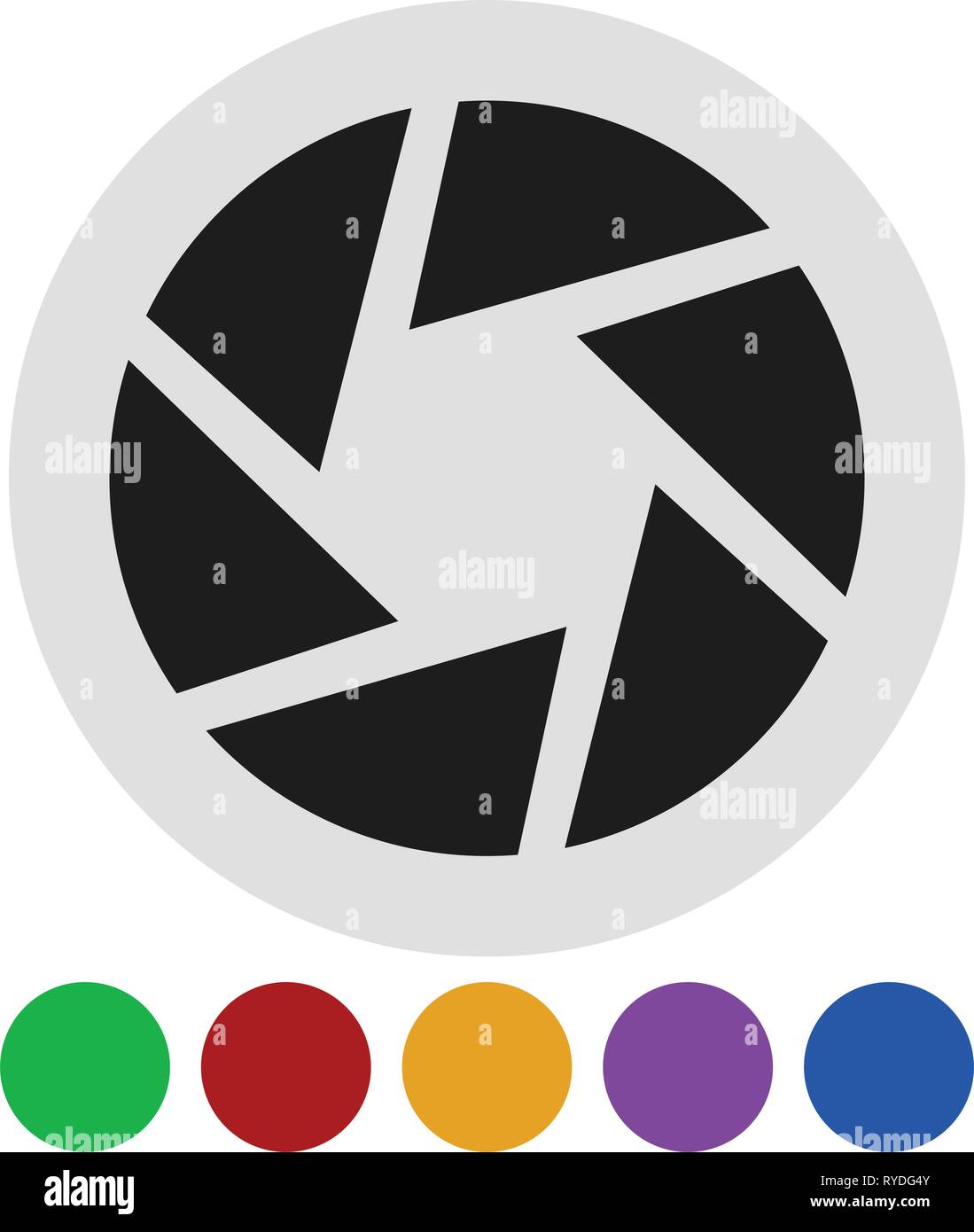 Camera lens icon. Photography, diaphragm concept icon Stock Vector ...