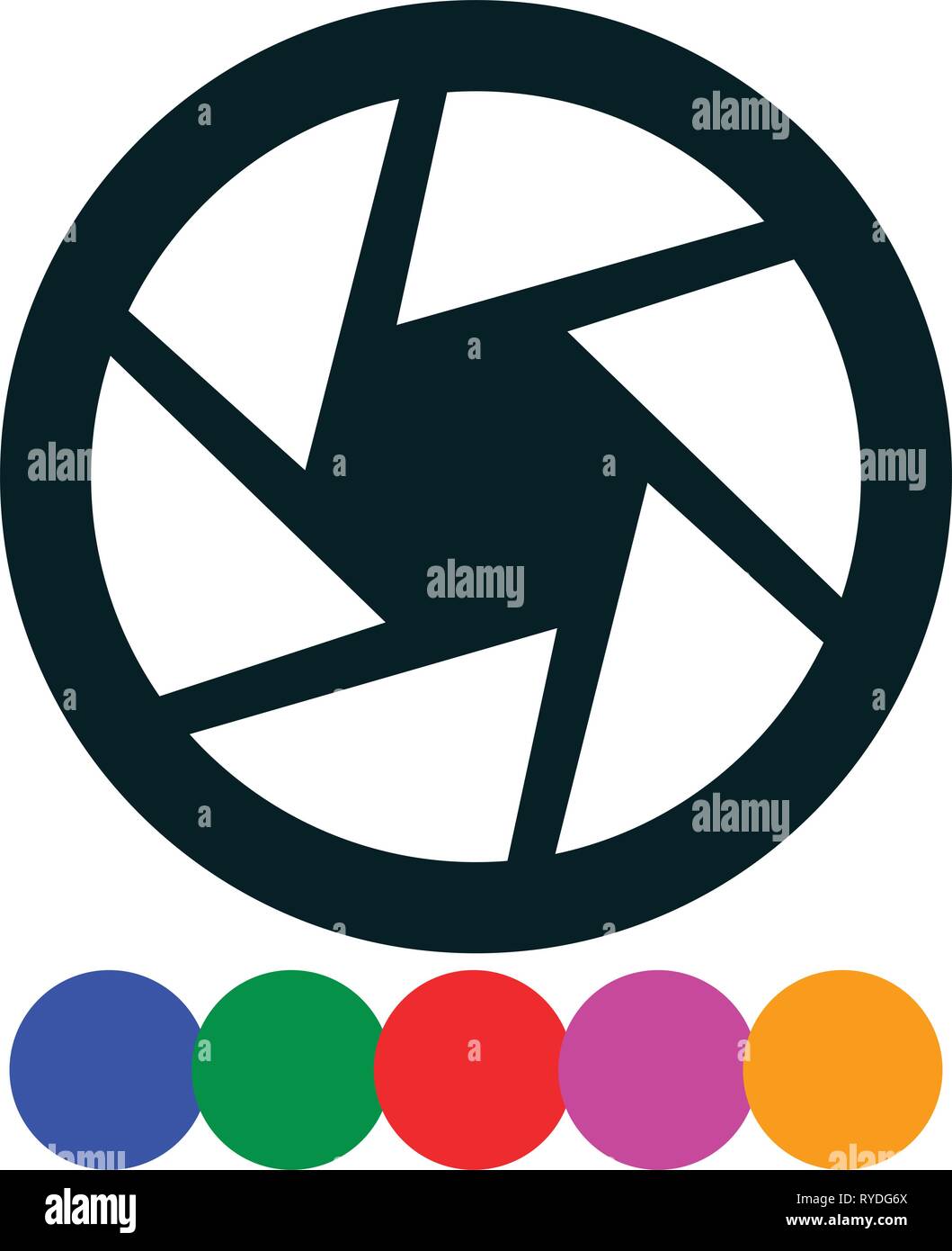 Camera lens icon. Photography, diaphragm concept icon Stock Vector ...