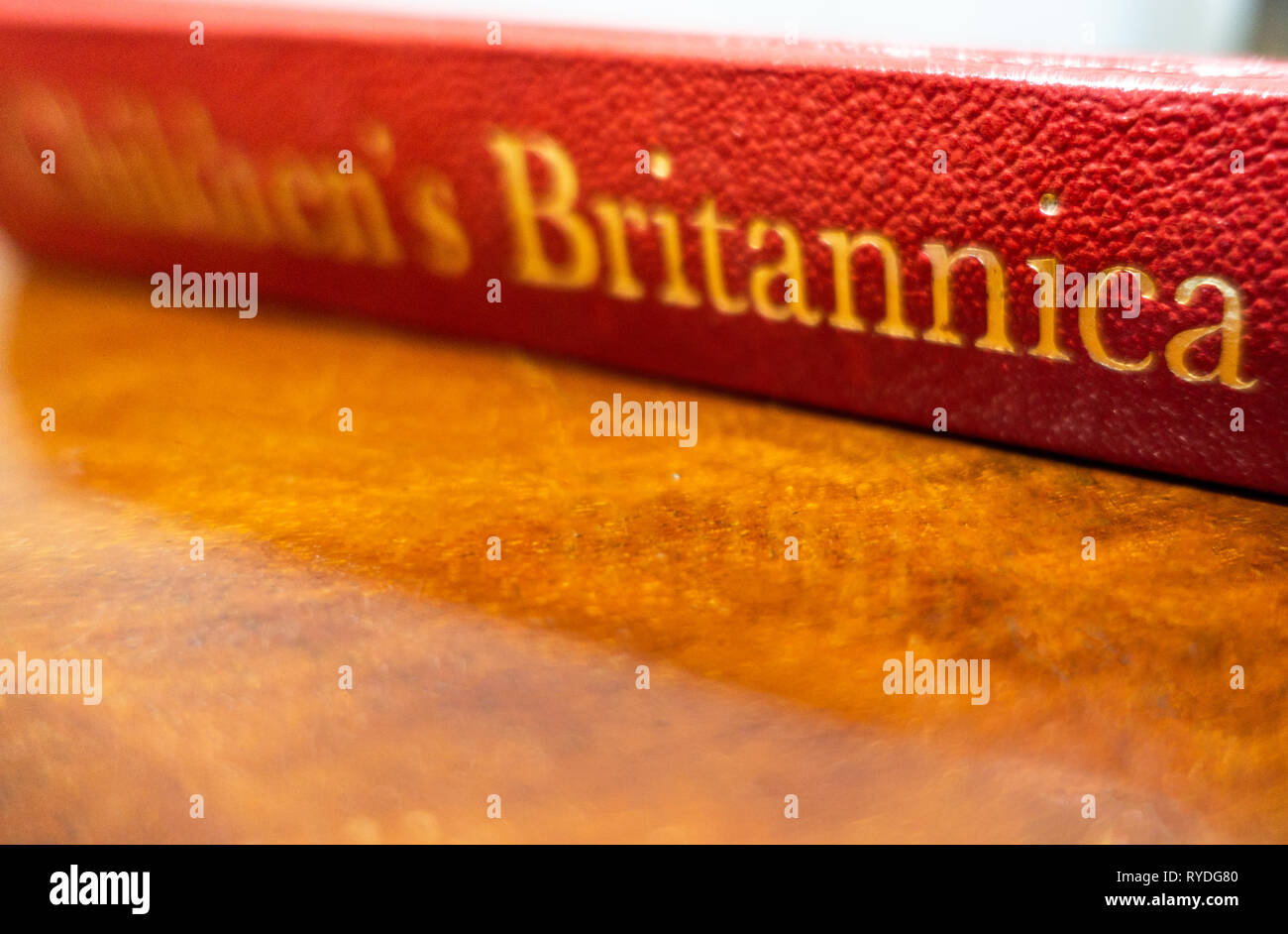 close up of a Childrens Encyclopedia Britannica Red book Stock Photo ...