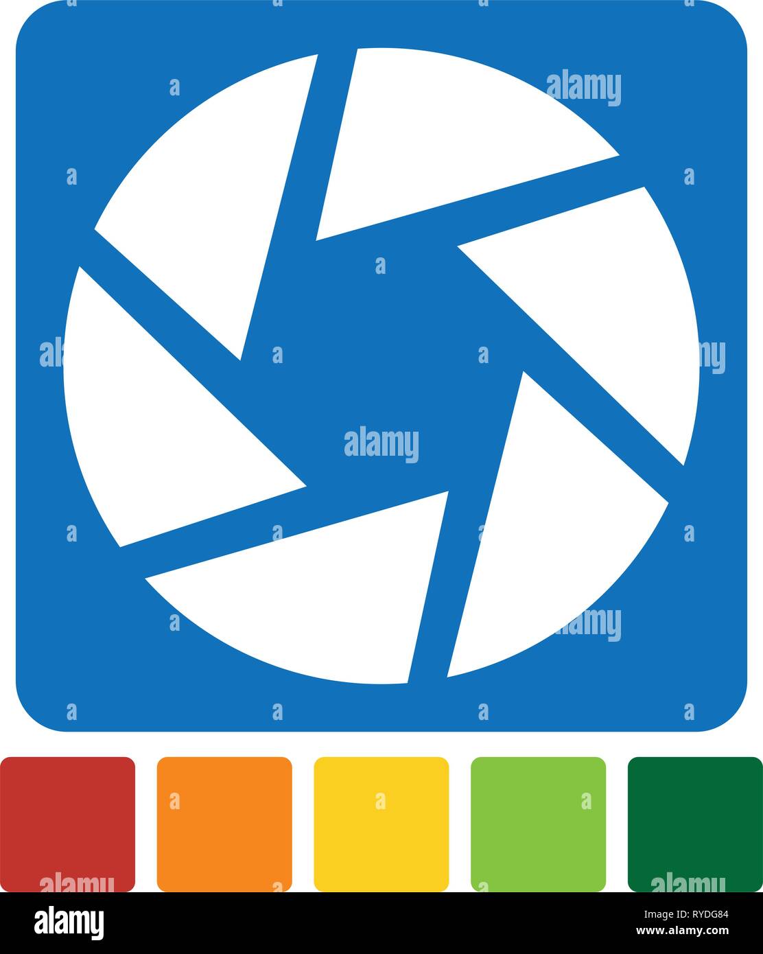 Camera lens icon. Photography, diaphragm concept icon Stock Vector ...