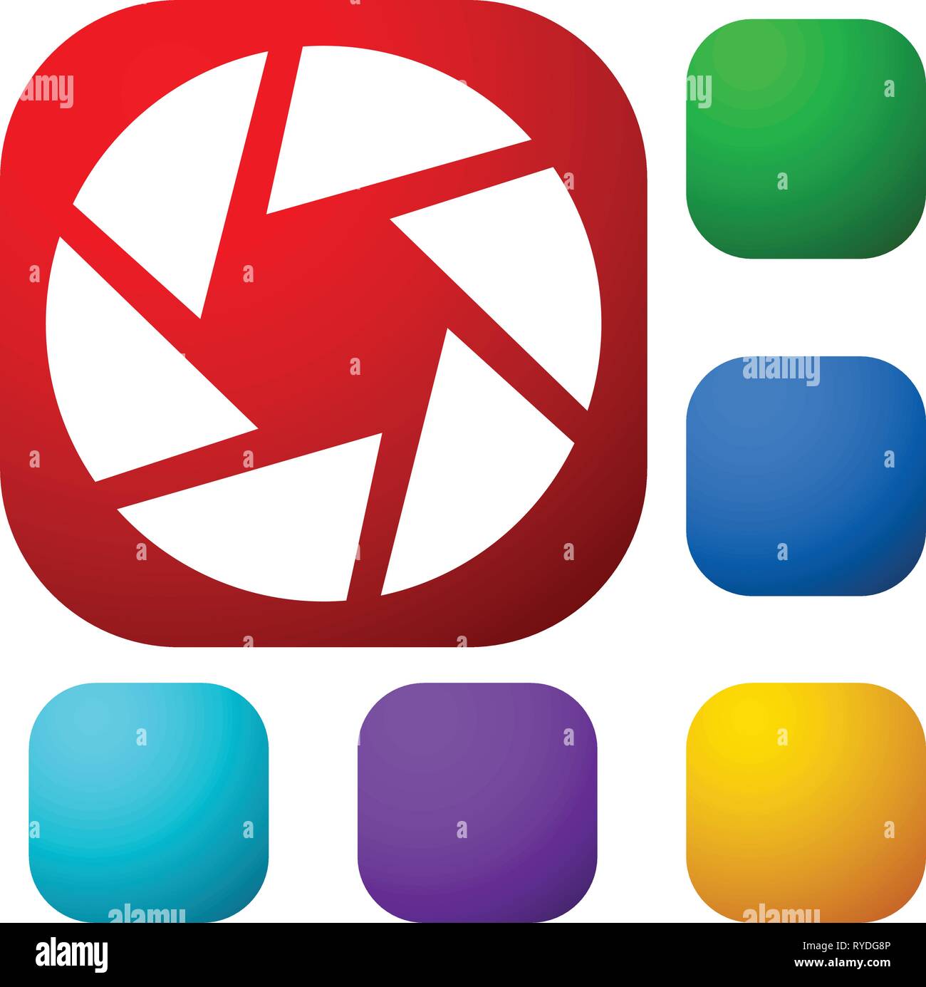 Camera lens icon. Photography, diaphragm concept icon Stock Vector ...
