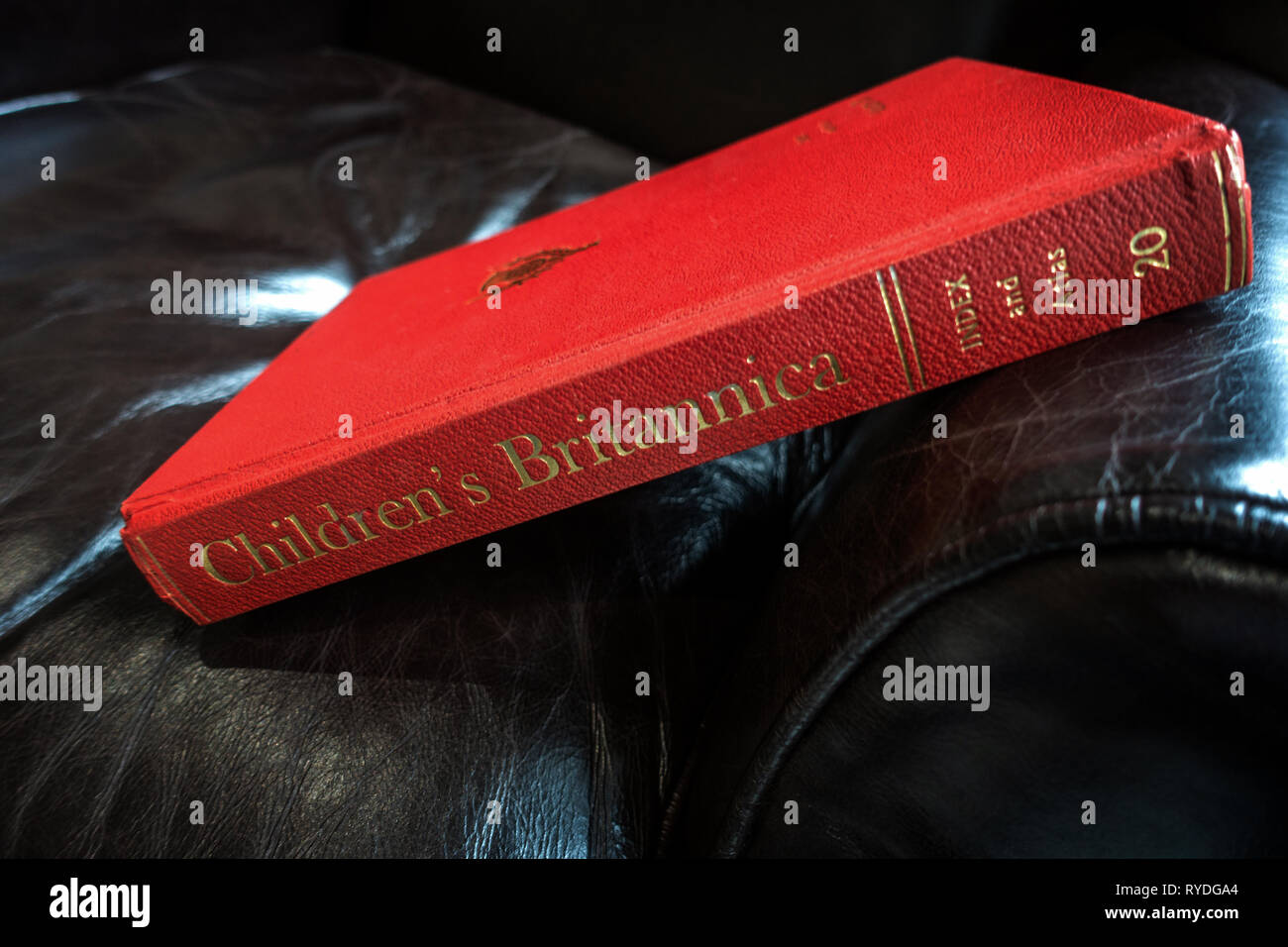 close up of a Childrens Encyclopedia Britannica Red book Stock Photo ...