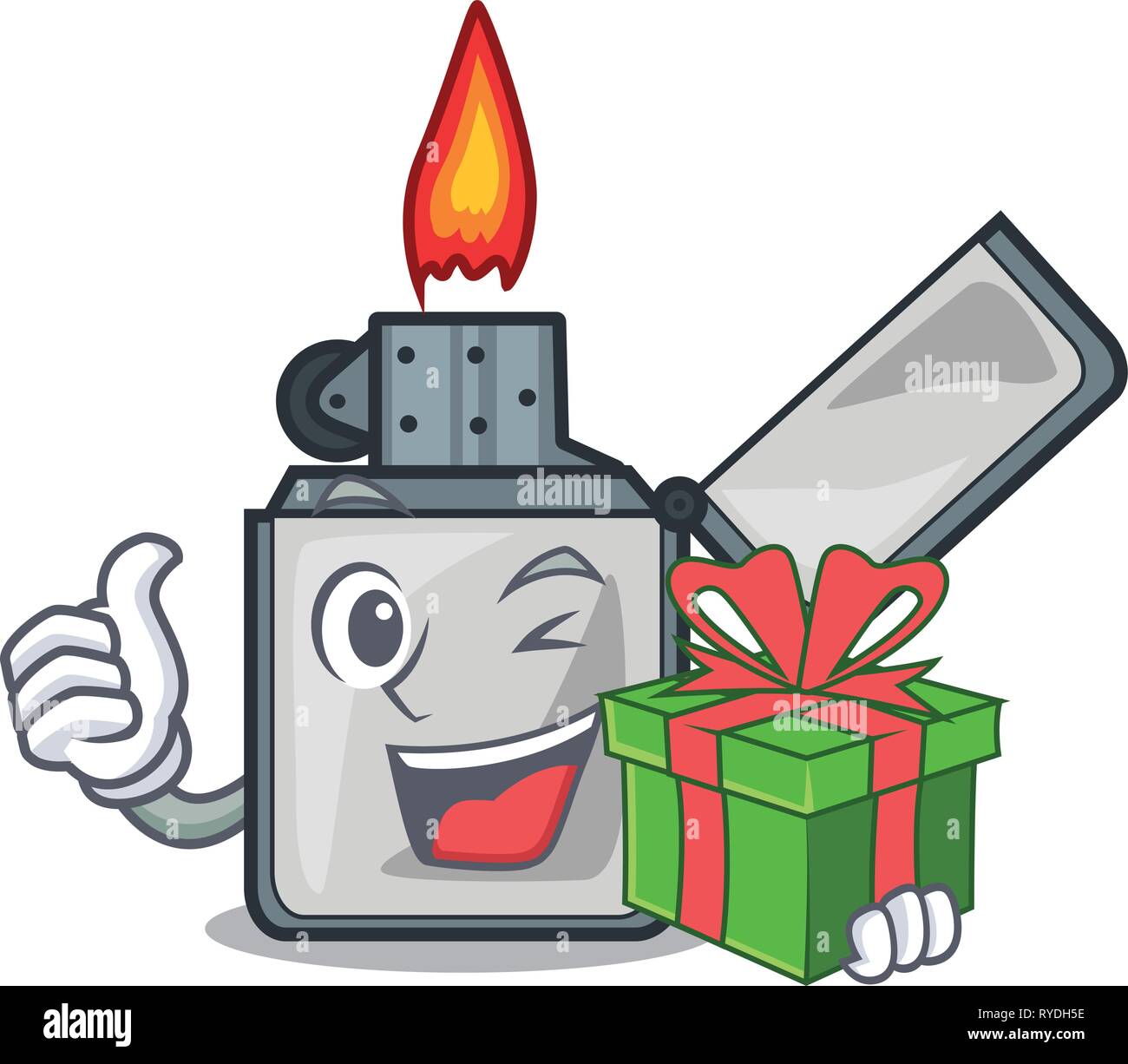 With gift cigarette lighters isolated with the cartoon Stock Vector ...