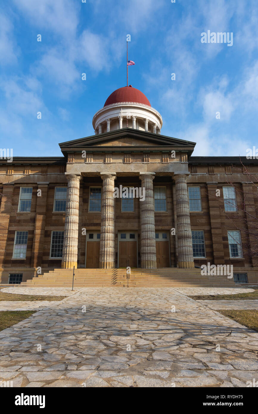Exterior of the Old Capitol Building on a Spring morning. Springfield ...
