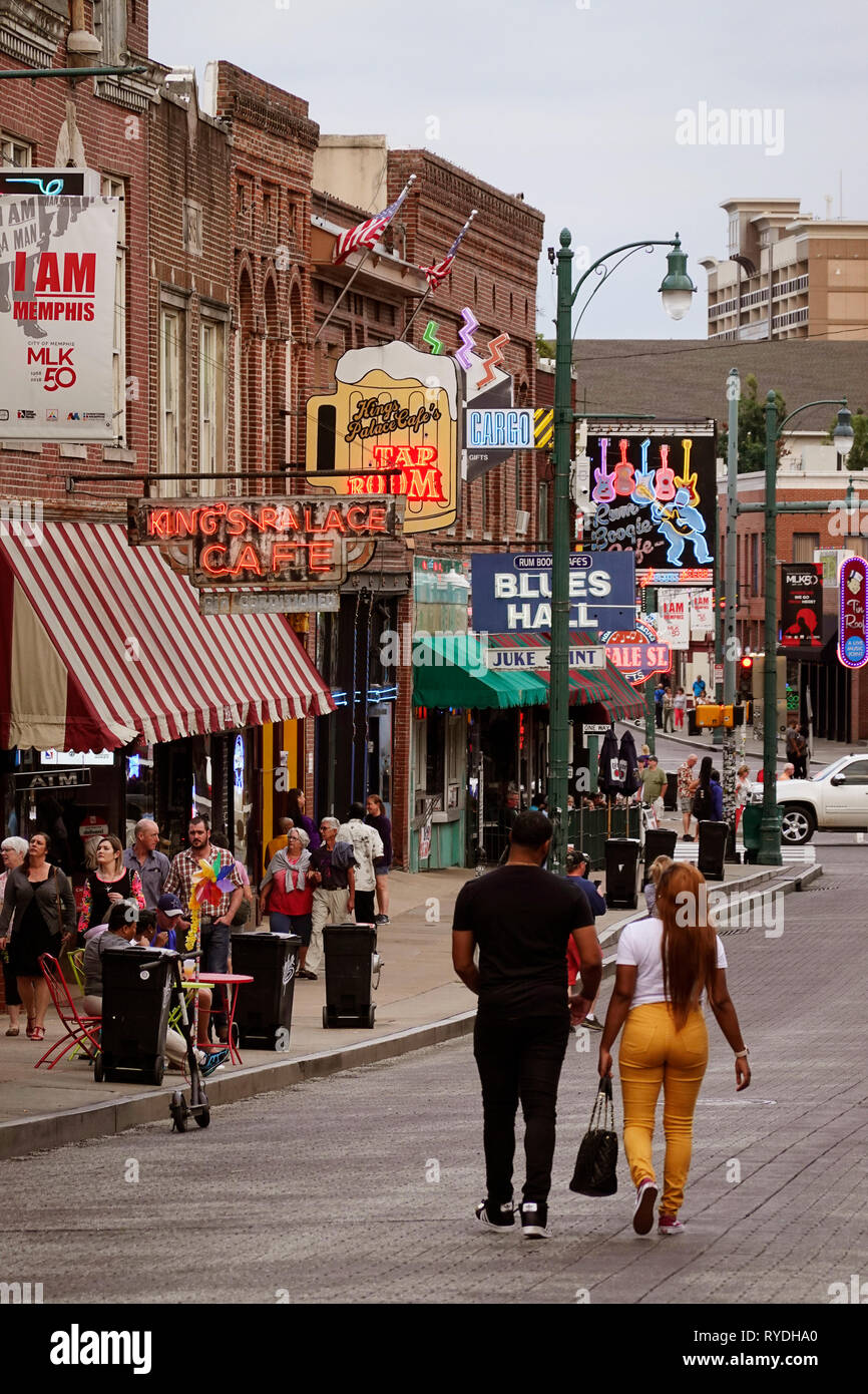 home of the blues Beale Street Memphis Tennessee Stock Photo - Alamy