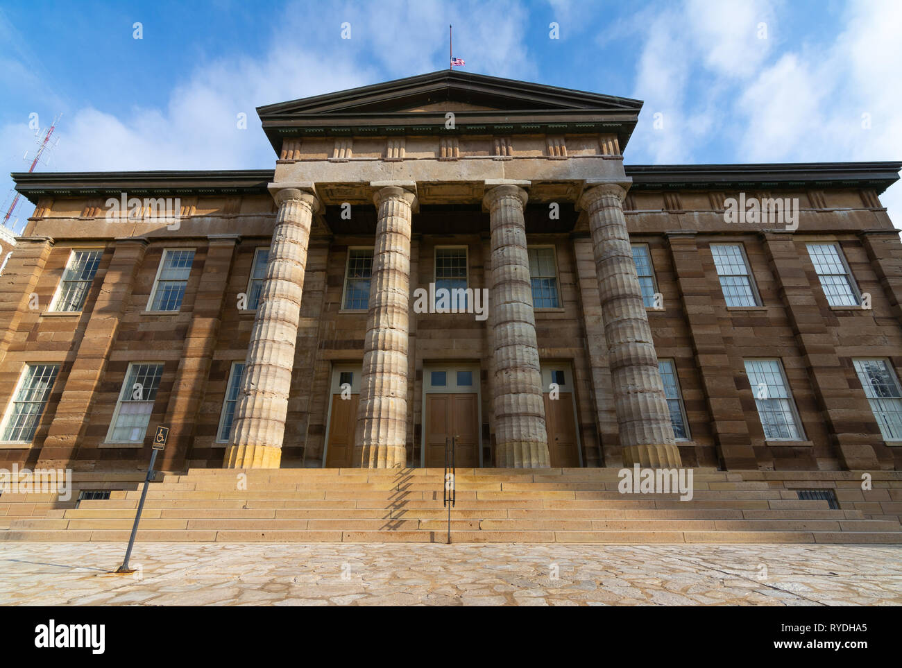 Exterior of the Old Capitol Building on a Spring morning. Springfield ...