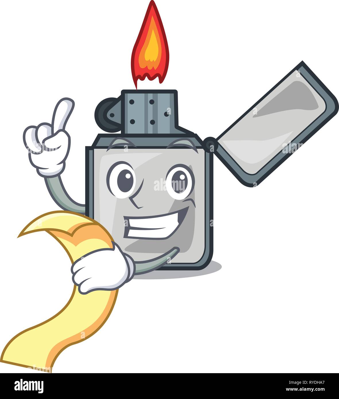 With menu cigarette lighters isolated with the cartoon Stock Vector ...