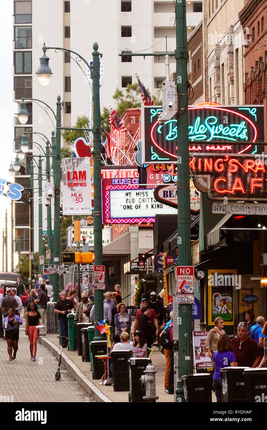 home of the blues Beale Street Memphis Tennessee Stock Photo - Alamy
