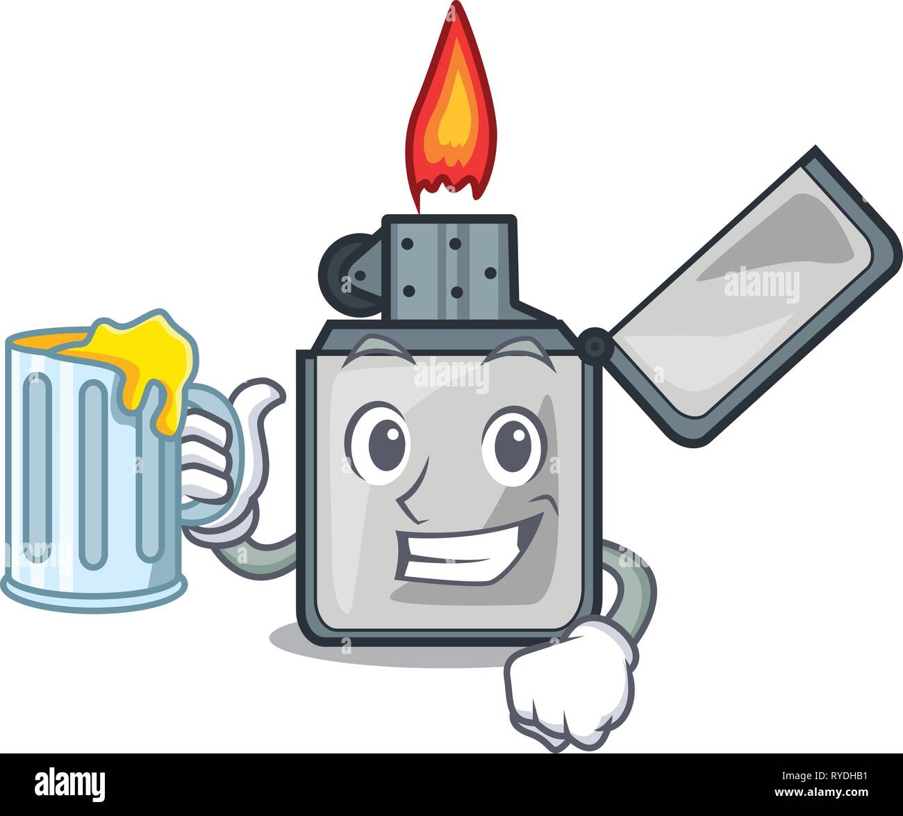 With juice cigarette lighters isolated with the cartoon Stock Vector ...