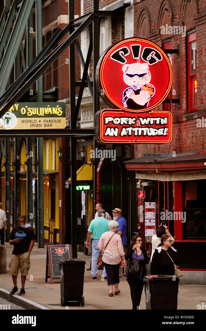 Pig restaurant Memphis Tennessee Stock Photo - Alamy