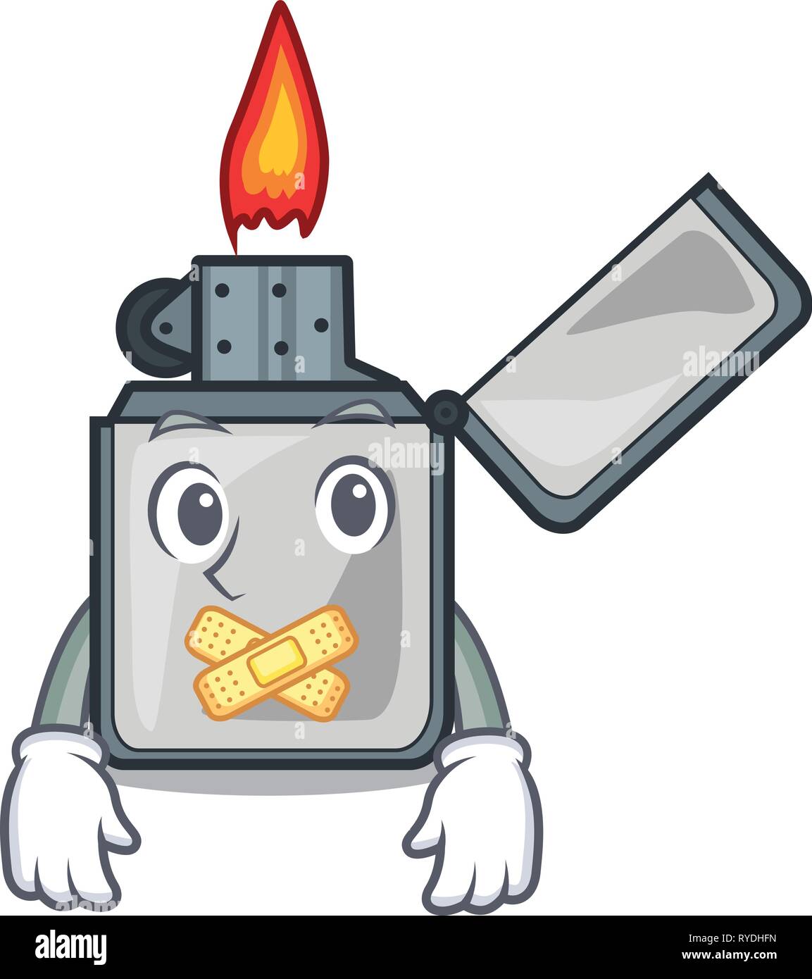 Silent cigarette lighters are placed cartoon bags Stock Vector Image ...