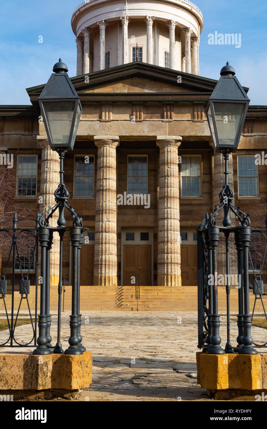 Exterior of the Old Capitol Building on a Spring morning. Springfield ...