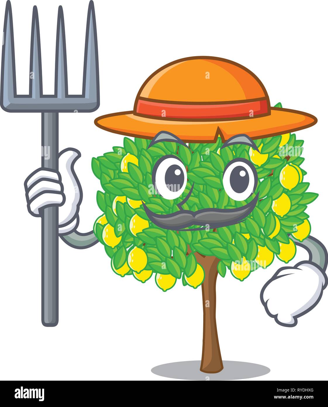 Orchard trees farmer Stock Vector Images - Alamy