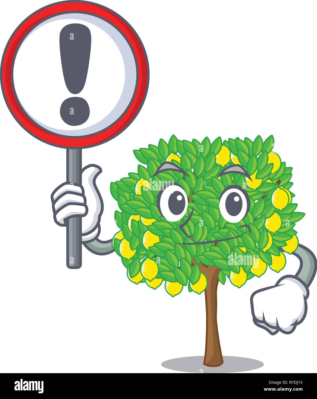 With sign lemon tree in the cartoon shape Stock Vector Image & Art - Alamy