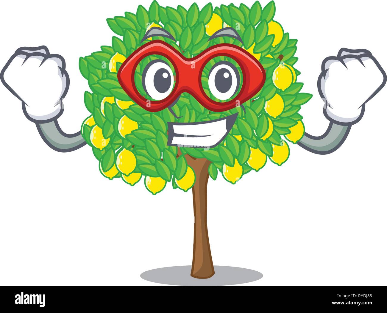 Super hero lemon tree isolated with the mascot Stock Vector Image & Art ...