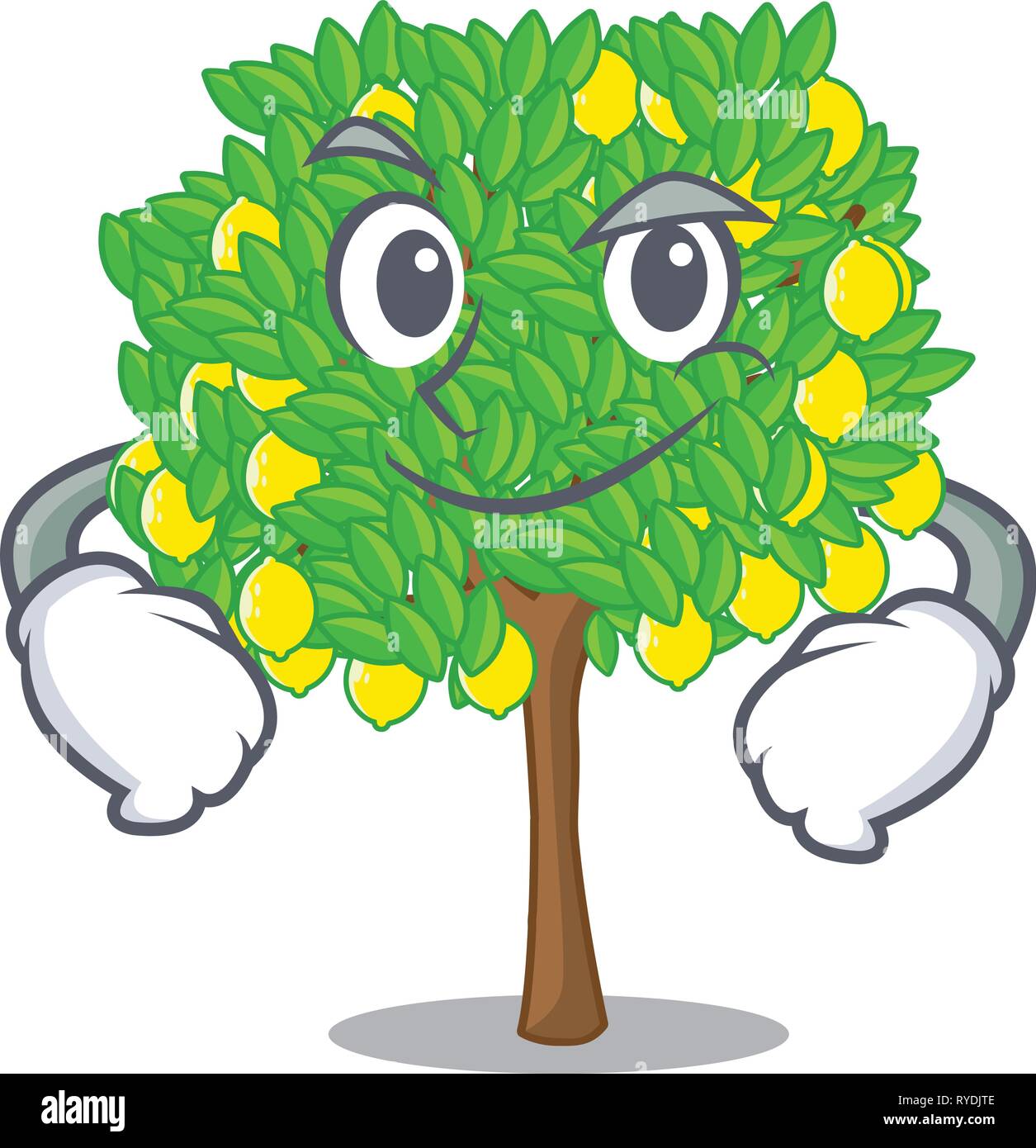 Smirking lemon tree isolated with the mascot Stock Vector Image & Art ...