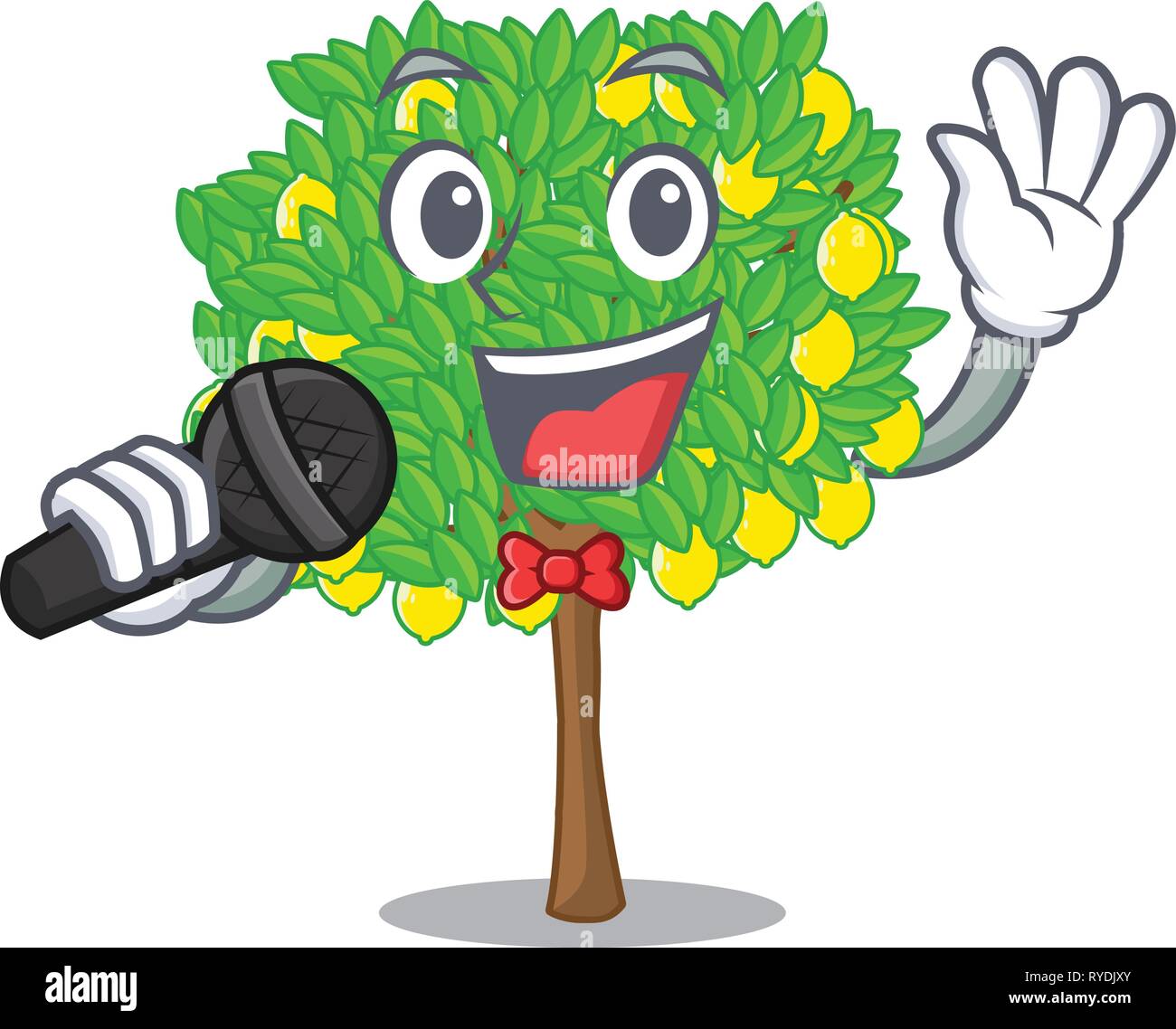 Singing lemon tree cartoon next the house Stock Vector Image & Art - Alamy