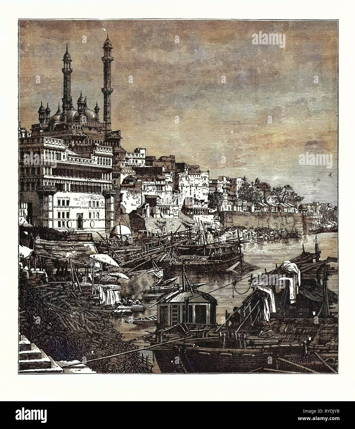 View of the City of Benares Stock Photo - Alamy