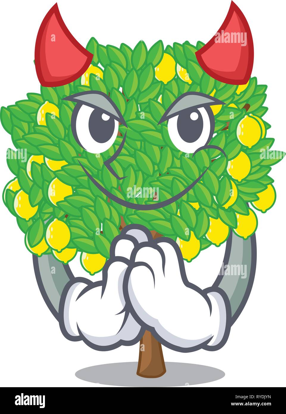 Devil lemon tree cartoon next the house Stock Vector Image & Art - Alamy