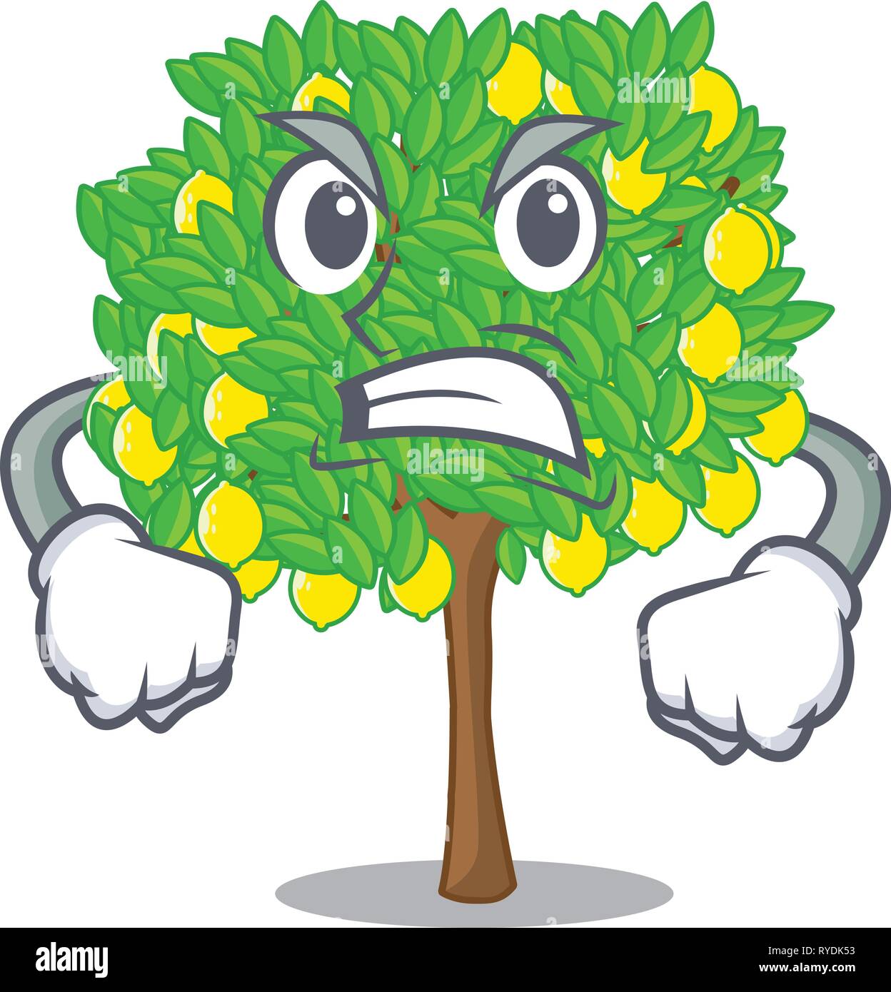 Angry lemon tree cartoon next the house Stock Vector Image & Art - Alamy
