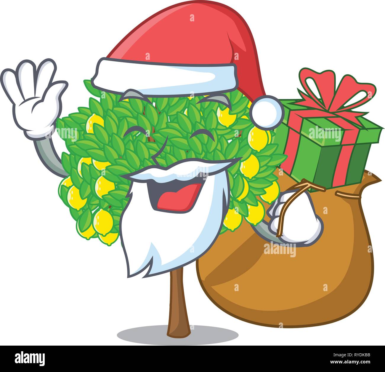 Snow hanging in tree branch Stock Vector Images - Alamy