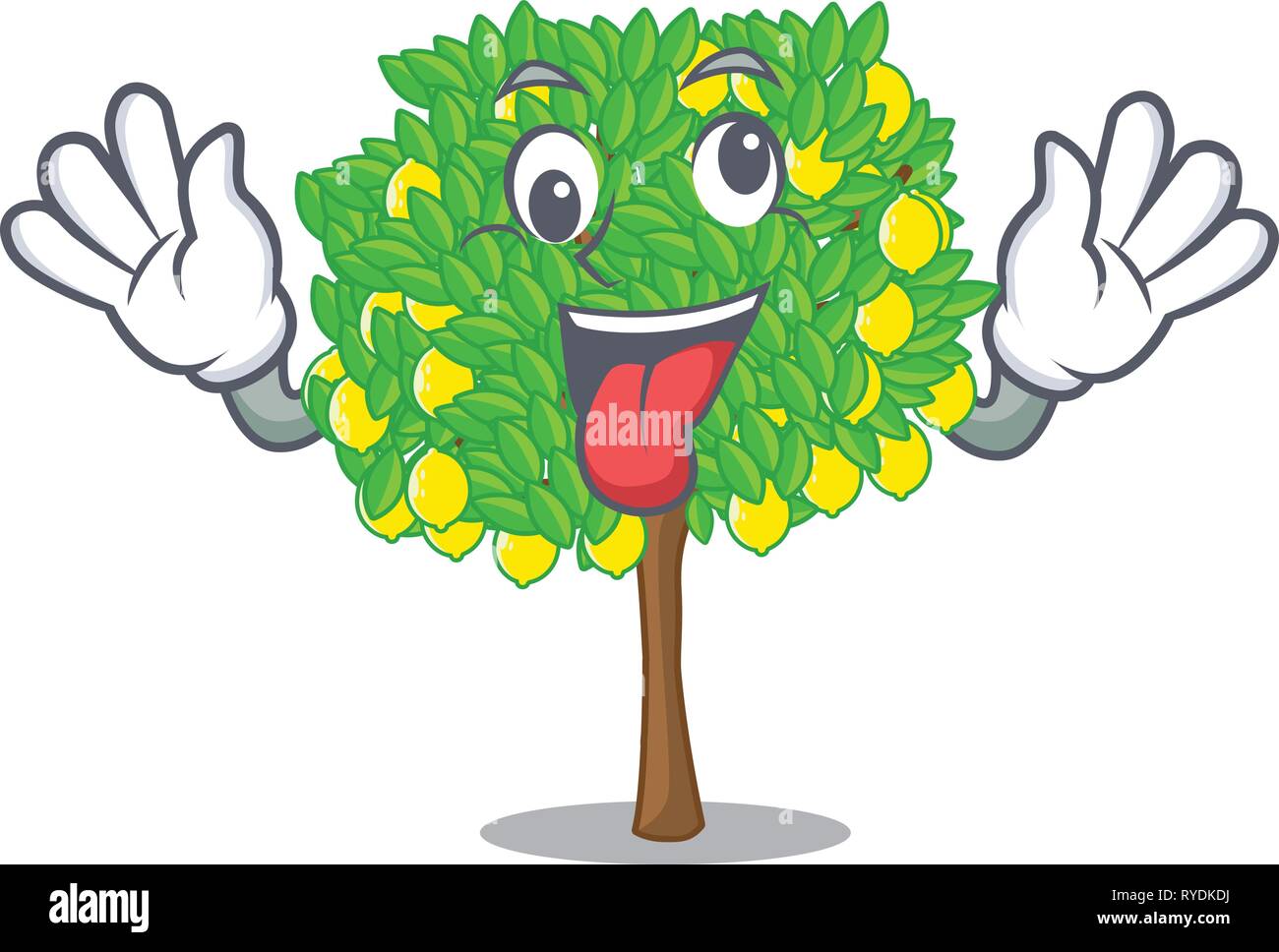 Crazy lemon tree in the pot character Stock Vector Image & Art - Alamy