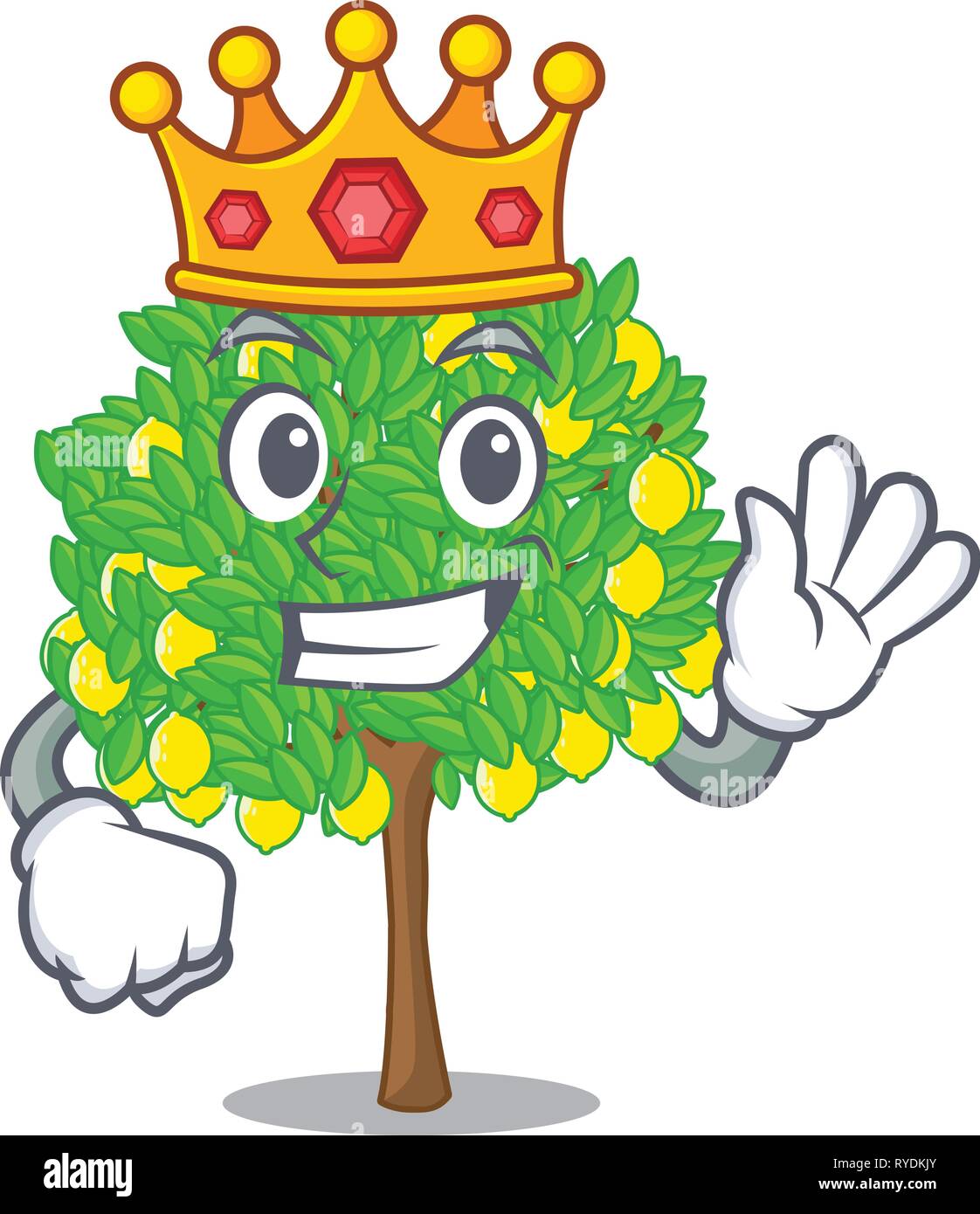 King lemon tree in the pot character Stock Vector Image & Art - Alamy