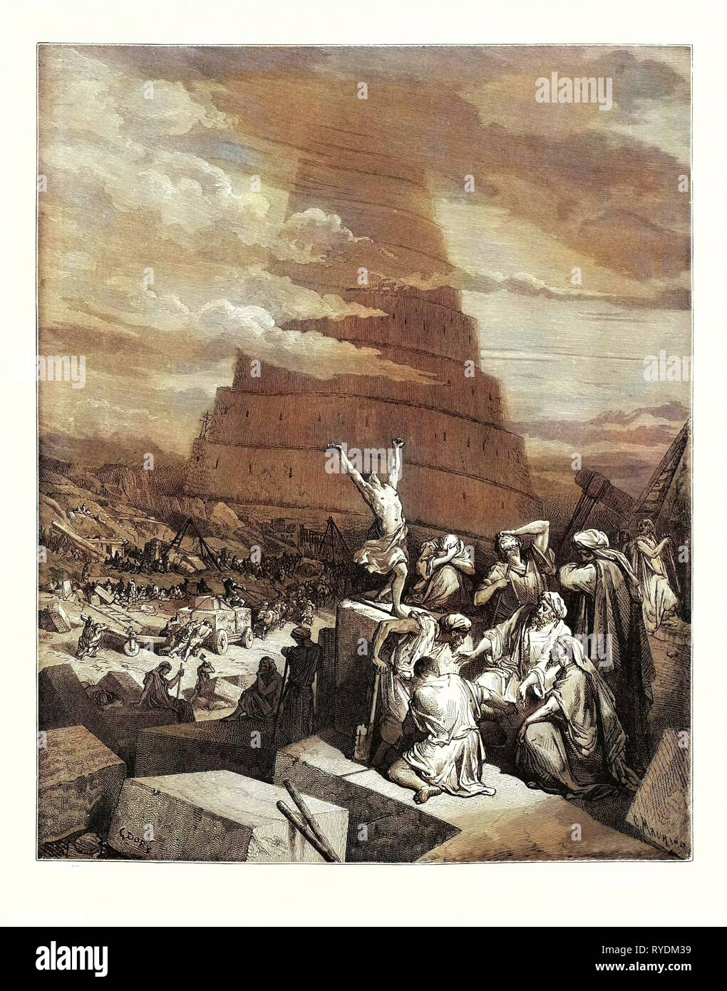 The Confusion of Tongues, by Gustave Doré, 1832 - 1883, French ...