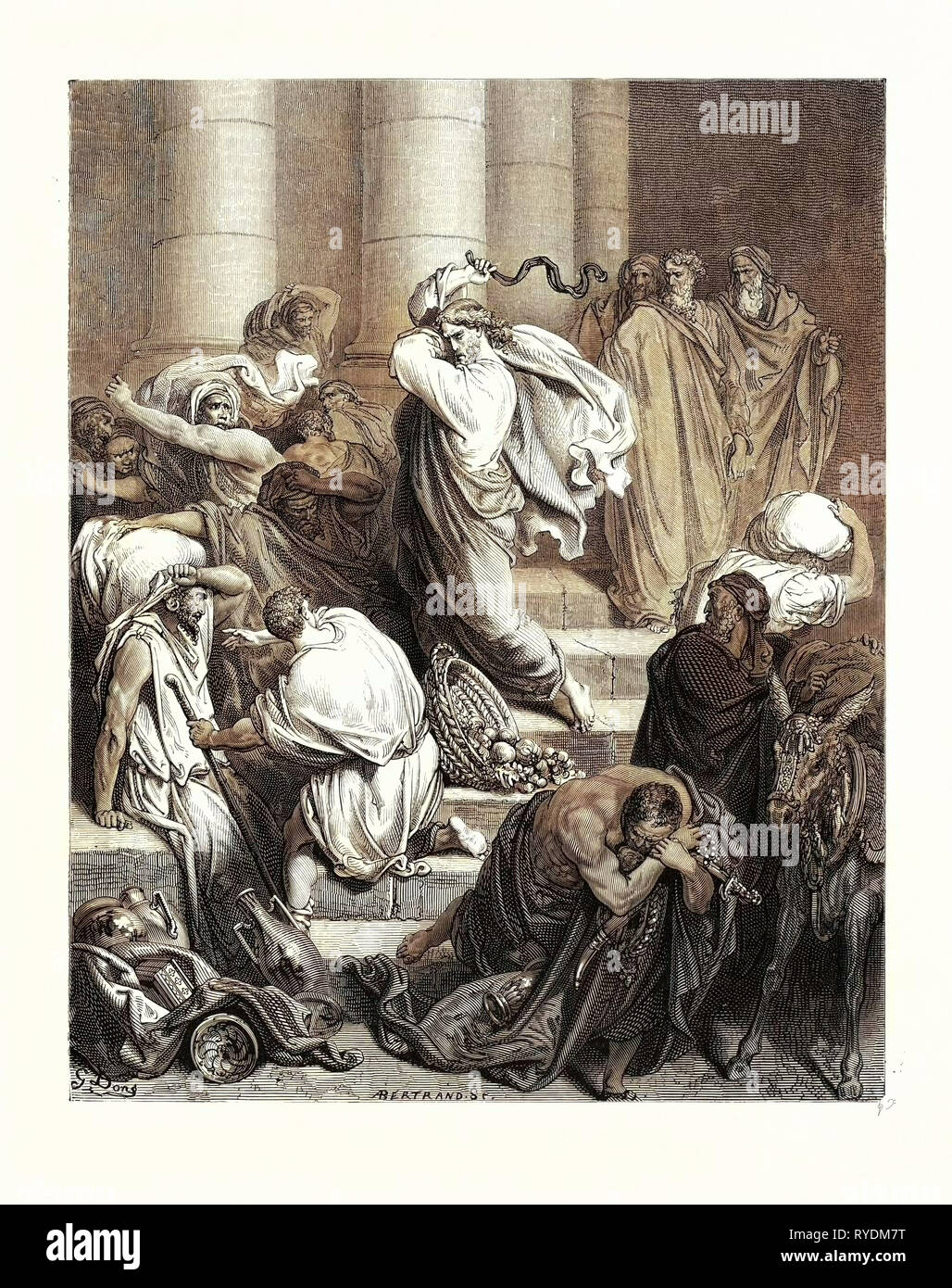 The Buyers and Sellers Driven Out of the Temple, by Gustave Dore, 1832 ...