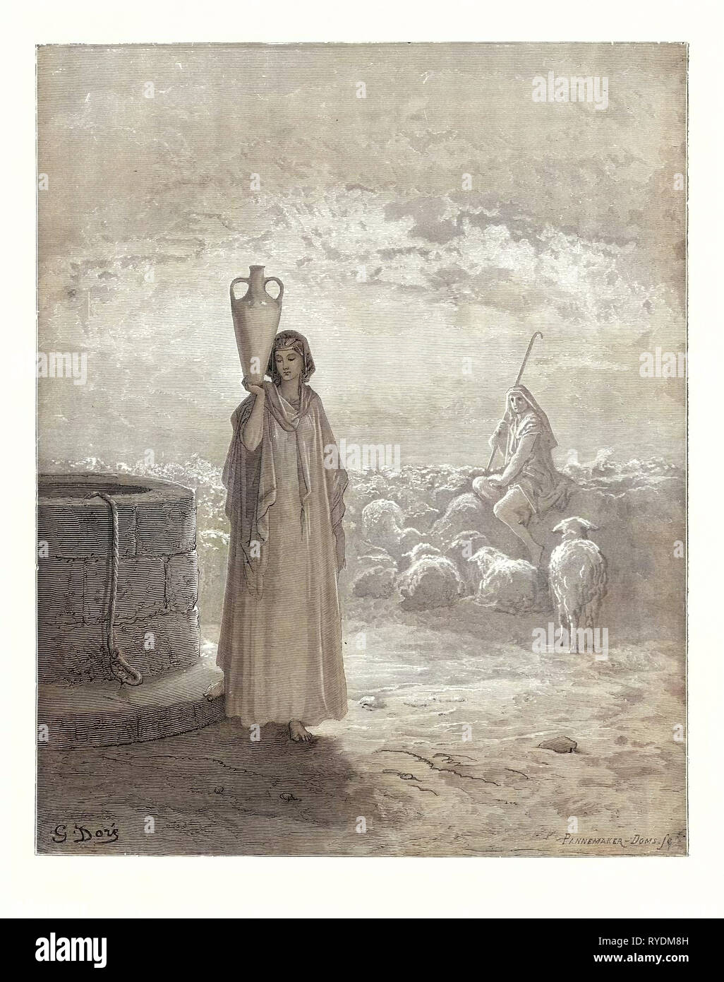 Wood engraving by gustave doré to the bible Cut Out Stock Images ...