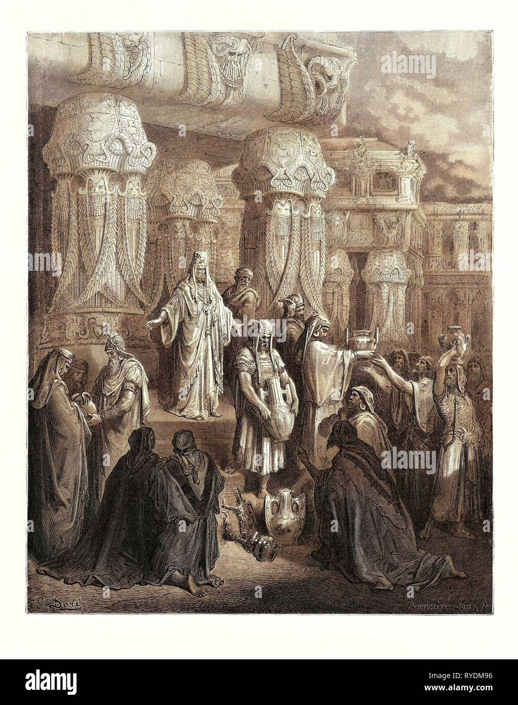 Cyrus Restoring the Vessels of the Temple, by Gustave Doré, 1832 - 1883 ...