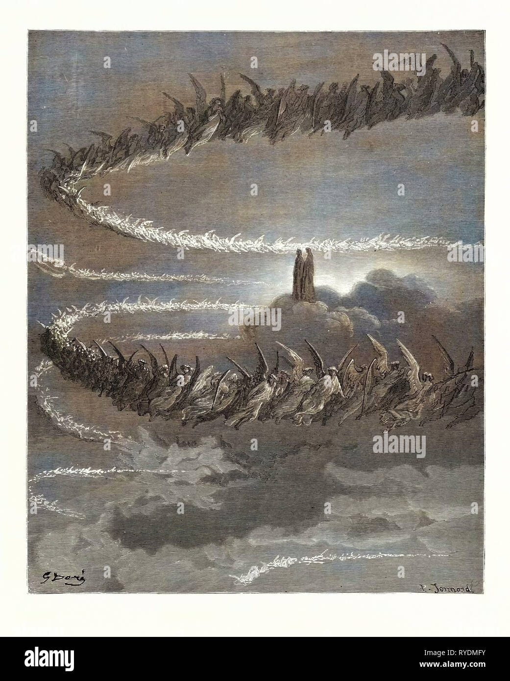 The Spirits in Jupiter, by Gustave Doré, 1832 - 1883, French. Engraving ...