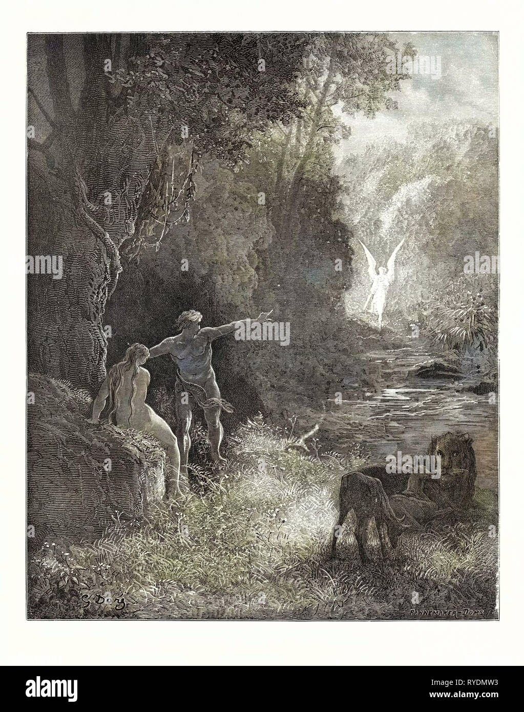 The Coming of Raphael, by Gustave Doré, 1832 - 1883, French. Engraving ...