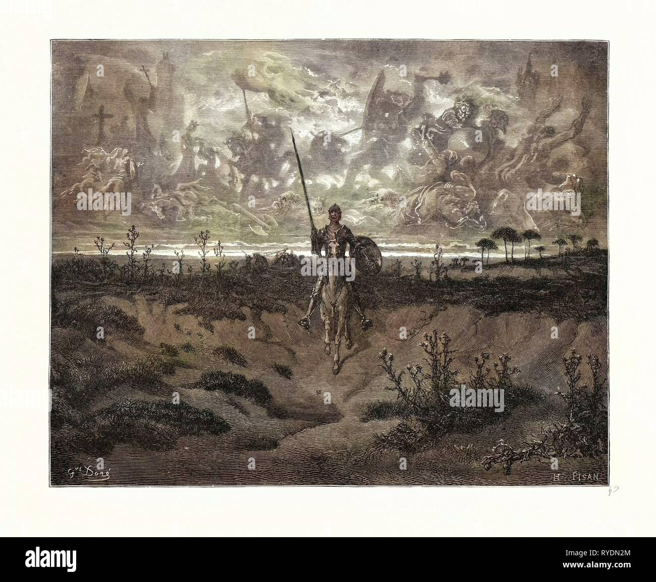 Don Quixote Setting Out on His Adventures, by Gustave Dore, 1832 - 1883 ...