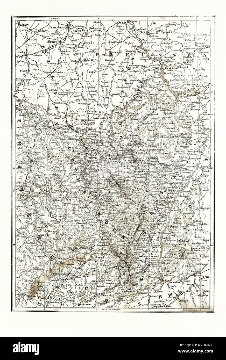 Alsace map hi-res stock photography and images - Alamy
